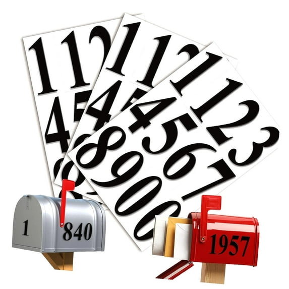 Hotbar Die Cut Vinyl Numbers Stickers 3 Inch 3 Sets Decal for Mailbox ...