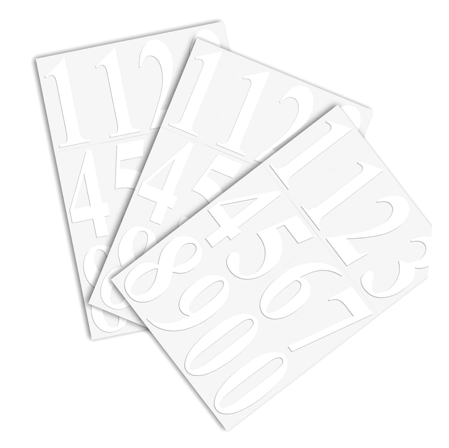 Hotbar Die Cut White Vinyl Numbers Stickers 4 Inch 3 Sets Decal for ...
