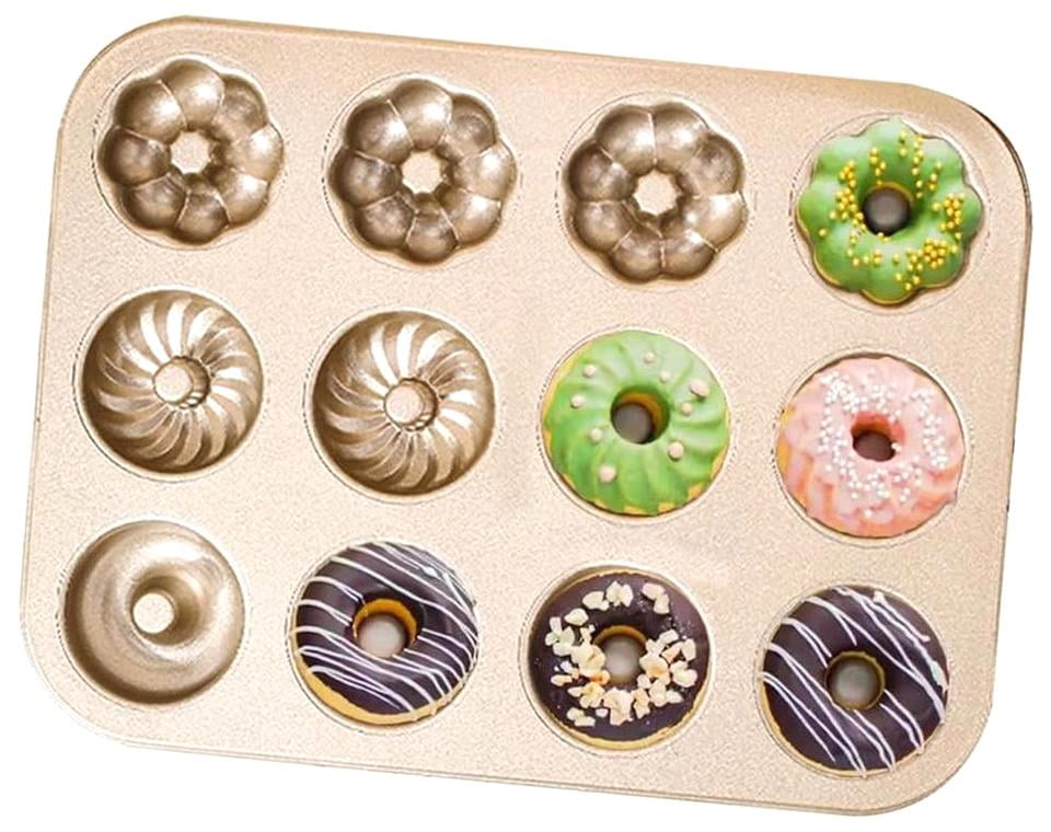 Hotbar Donut Baking Pan - 14x10.4 Inch Nonstick Carbon Steel Donut with ...