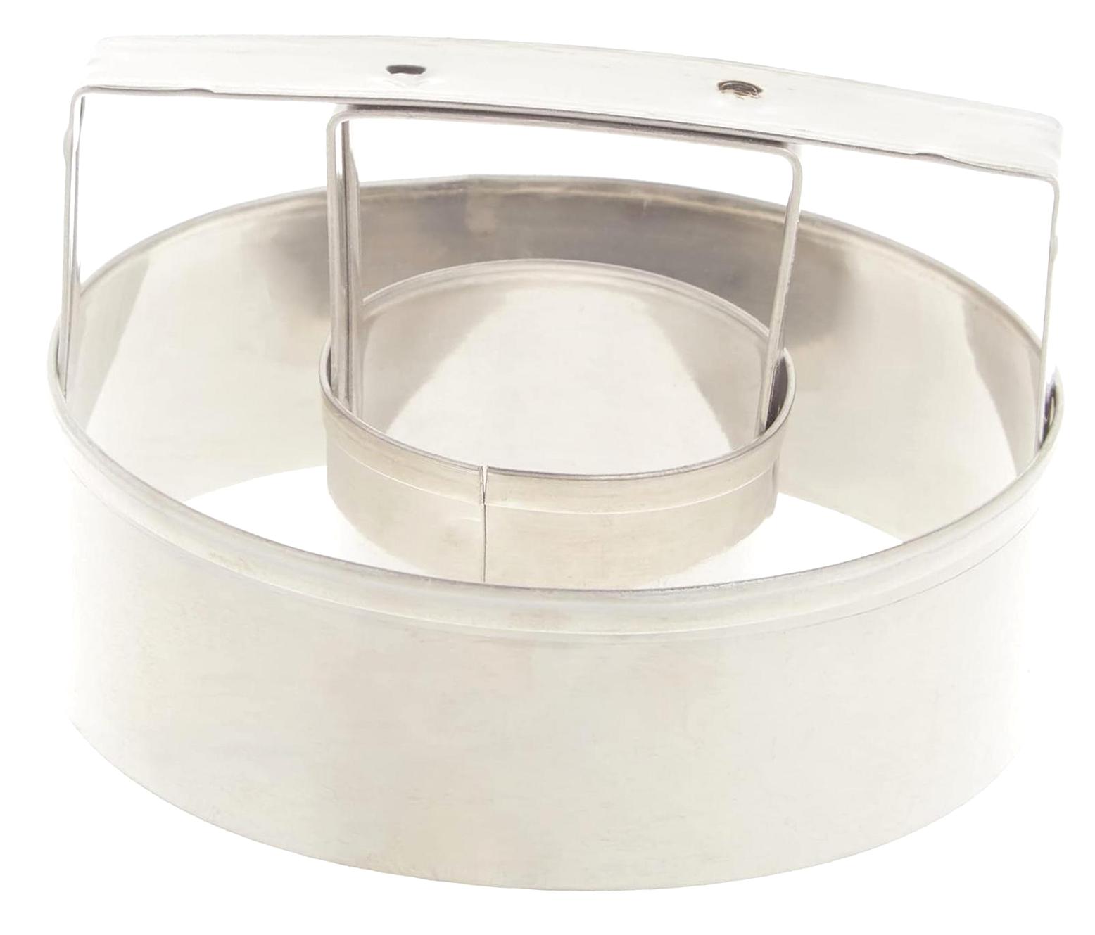 Hotbar Donut Cutter with Handle, Stainless Steel, 3-Inches x 3-Inches ...
