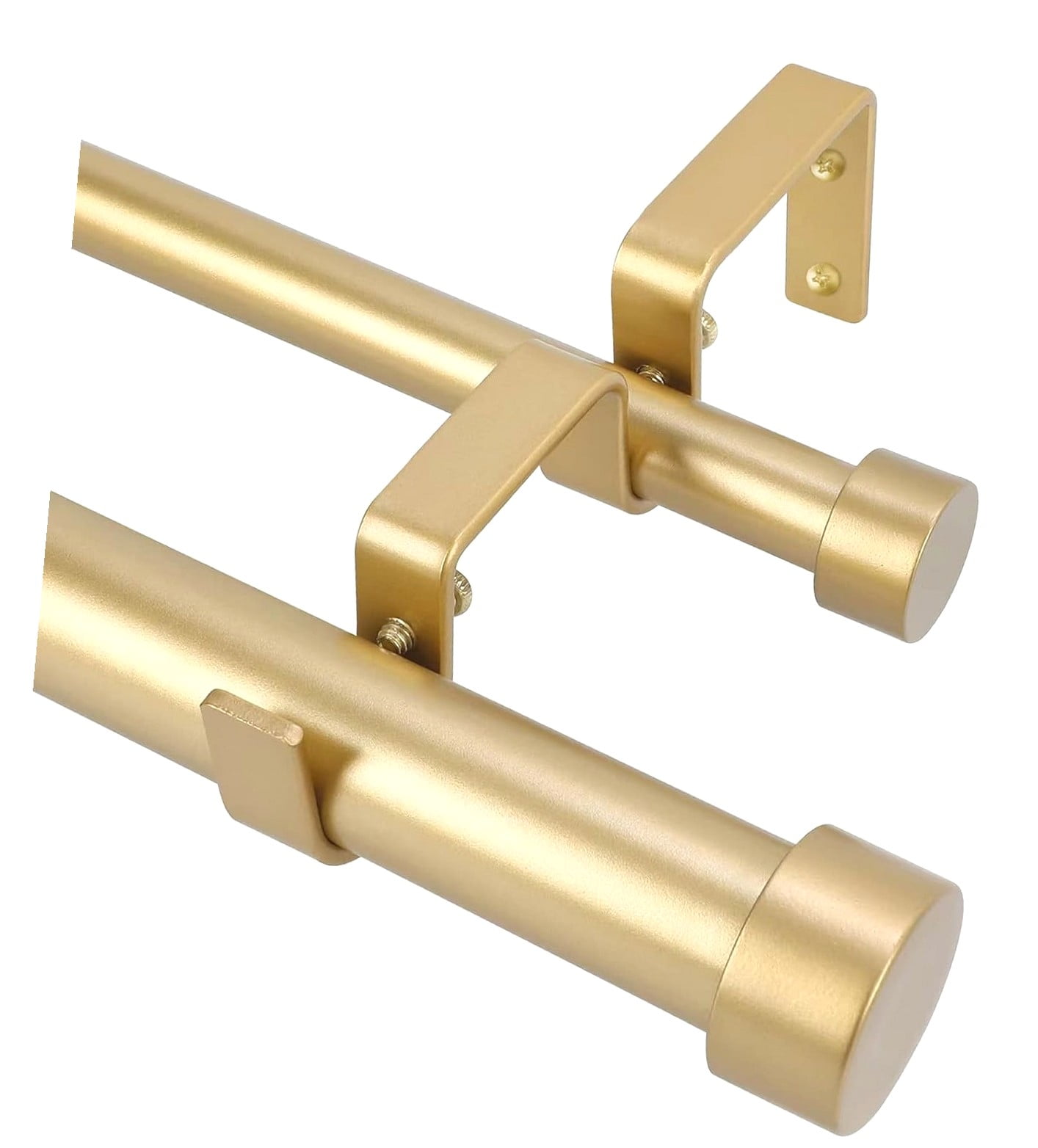 Hotbar Double Curtain Rods for 36 to 72 Inches (3 to 6 Feet), 1 Inch Dual Curtain Rod, Double ...