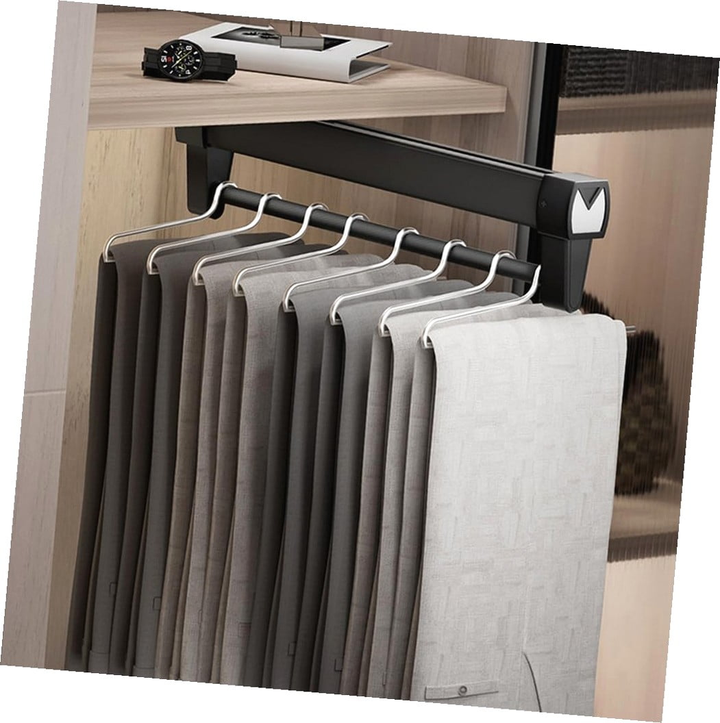 Hotbar Double-Rail Pull Out Clothes Hanger Rod with Thick Steel ...