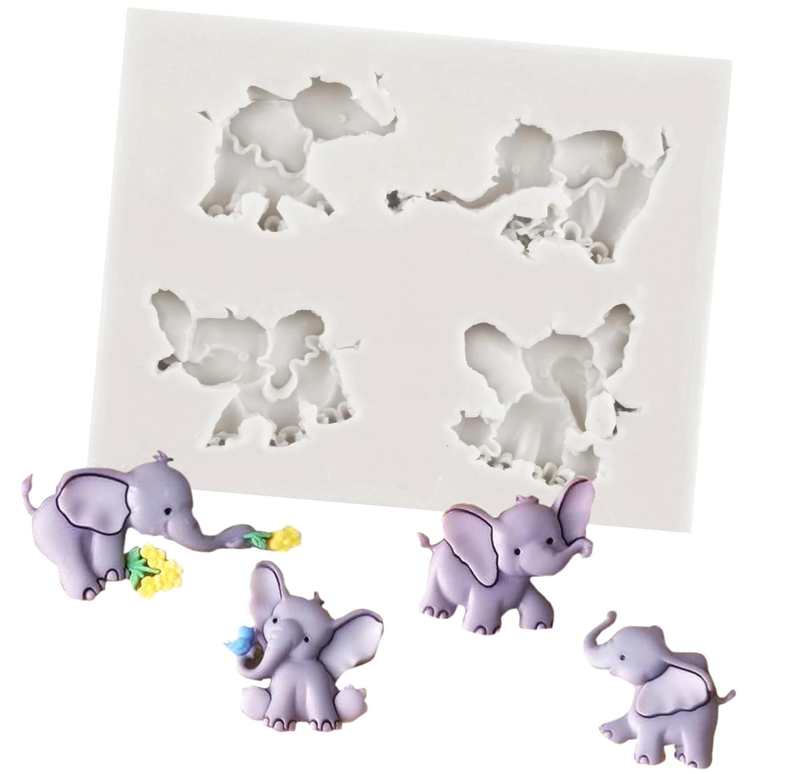 Hotbar Elephant Silicone Elephant Fondant Chocolate Candy Molds For ...