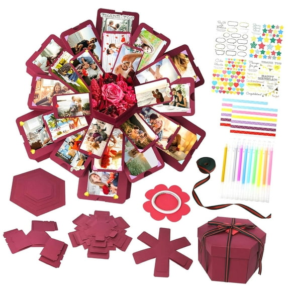 Hotbar Explosion Box Set, Creative Photo Album Explosion Box with Scrapbooking for Anniversary ...