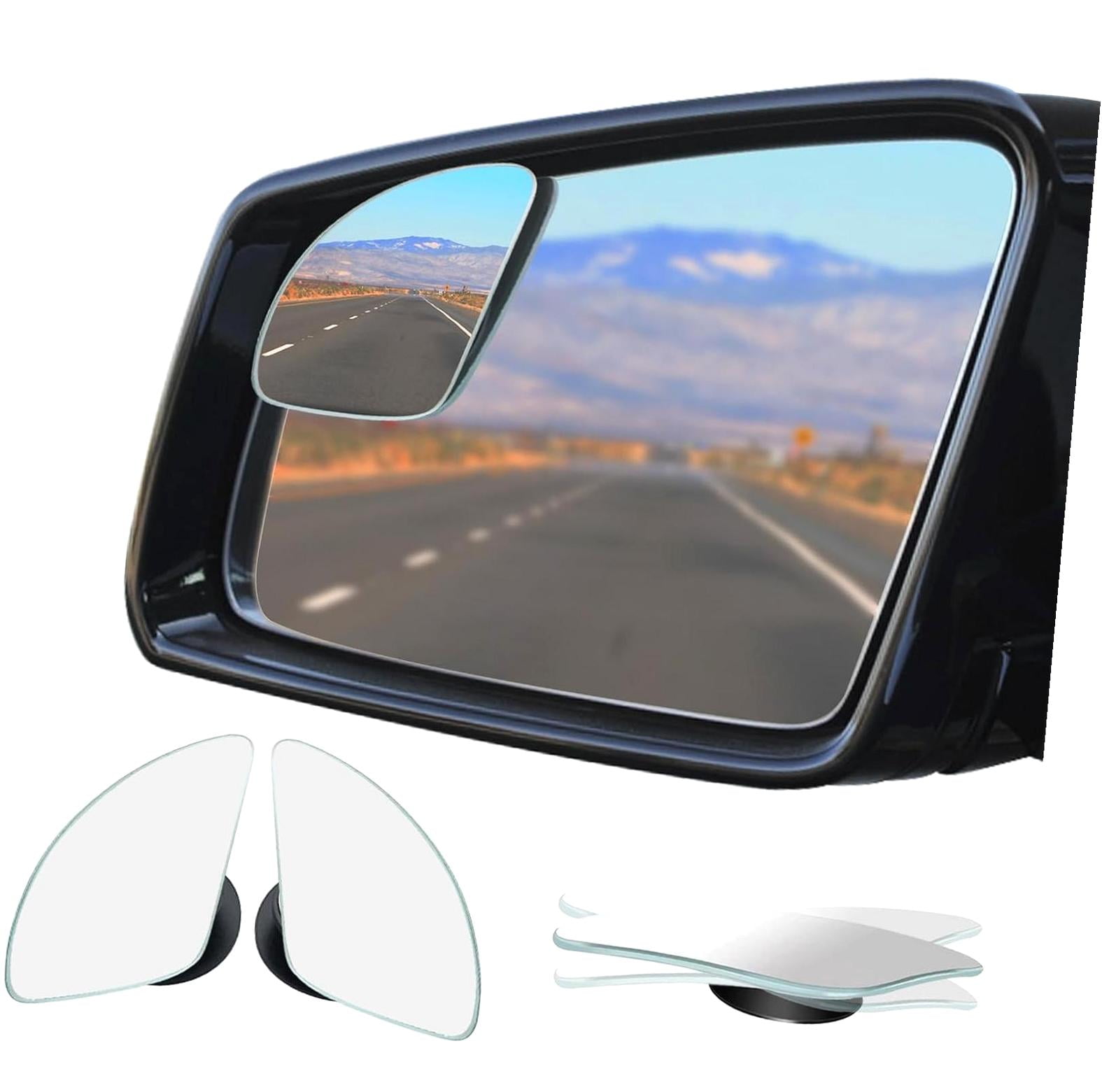 Hotbar Fan Shaped Blind Mirror, Frameless HD Glass Convex Wide Angle ...