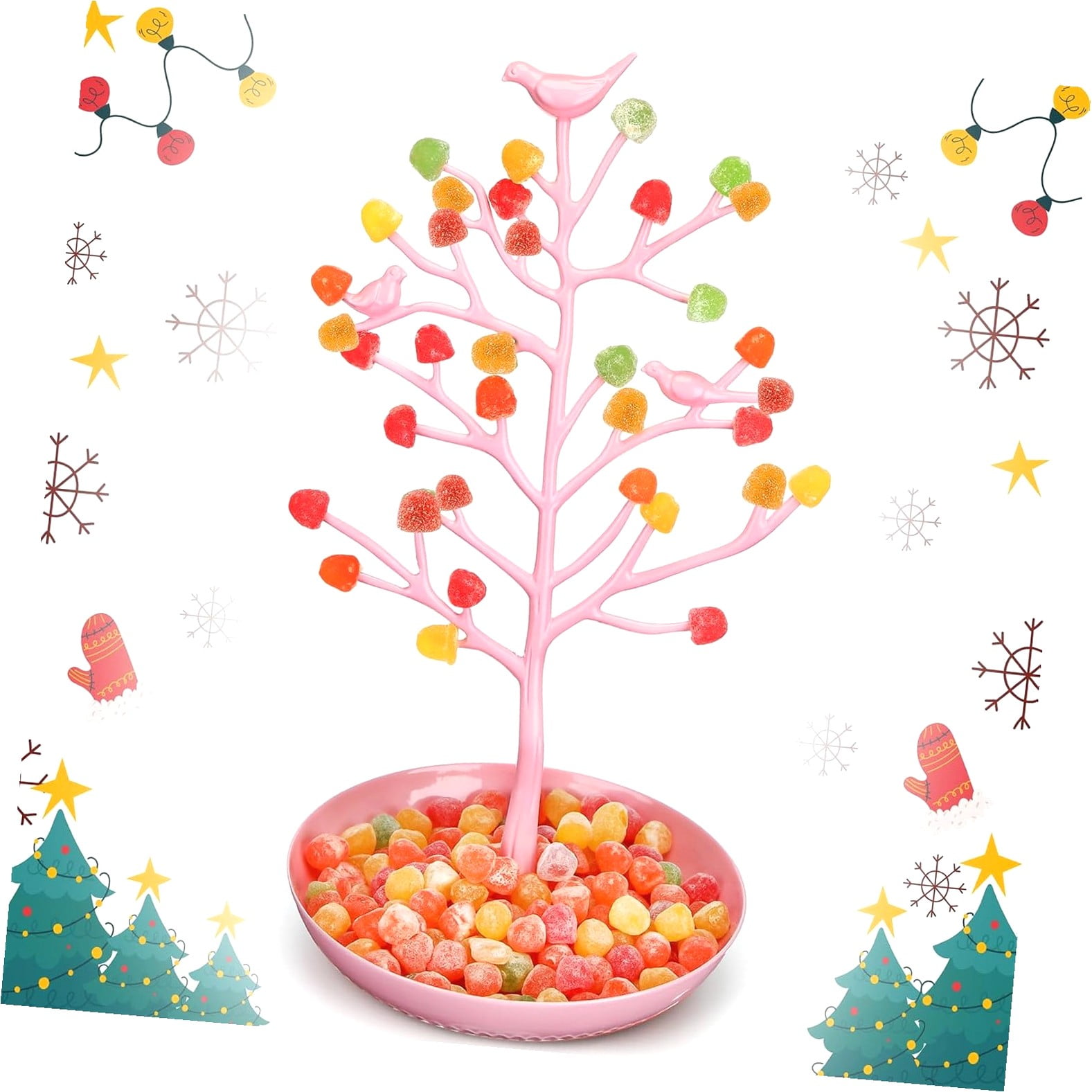 Hotbar Festive Gumdrop Tree Christmas Nostalgic Gum Drops Artificial ...