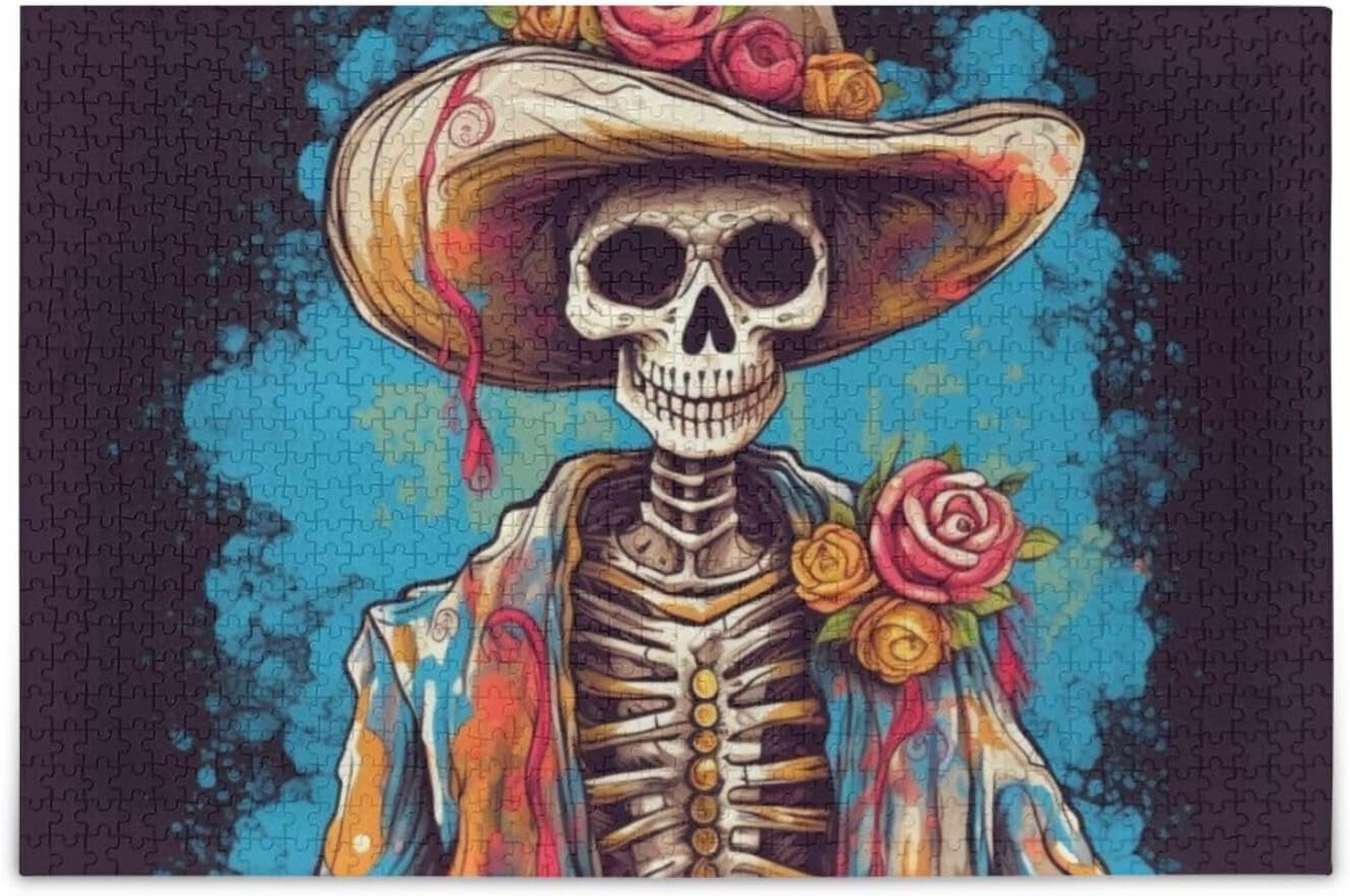 Hotbar Flower Skeleton Jigsaw Puzzle 1000 Pieces, Zigsaw Puzzles with ...