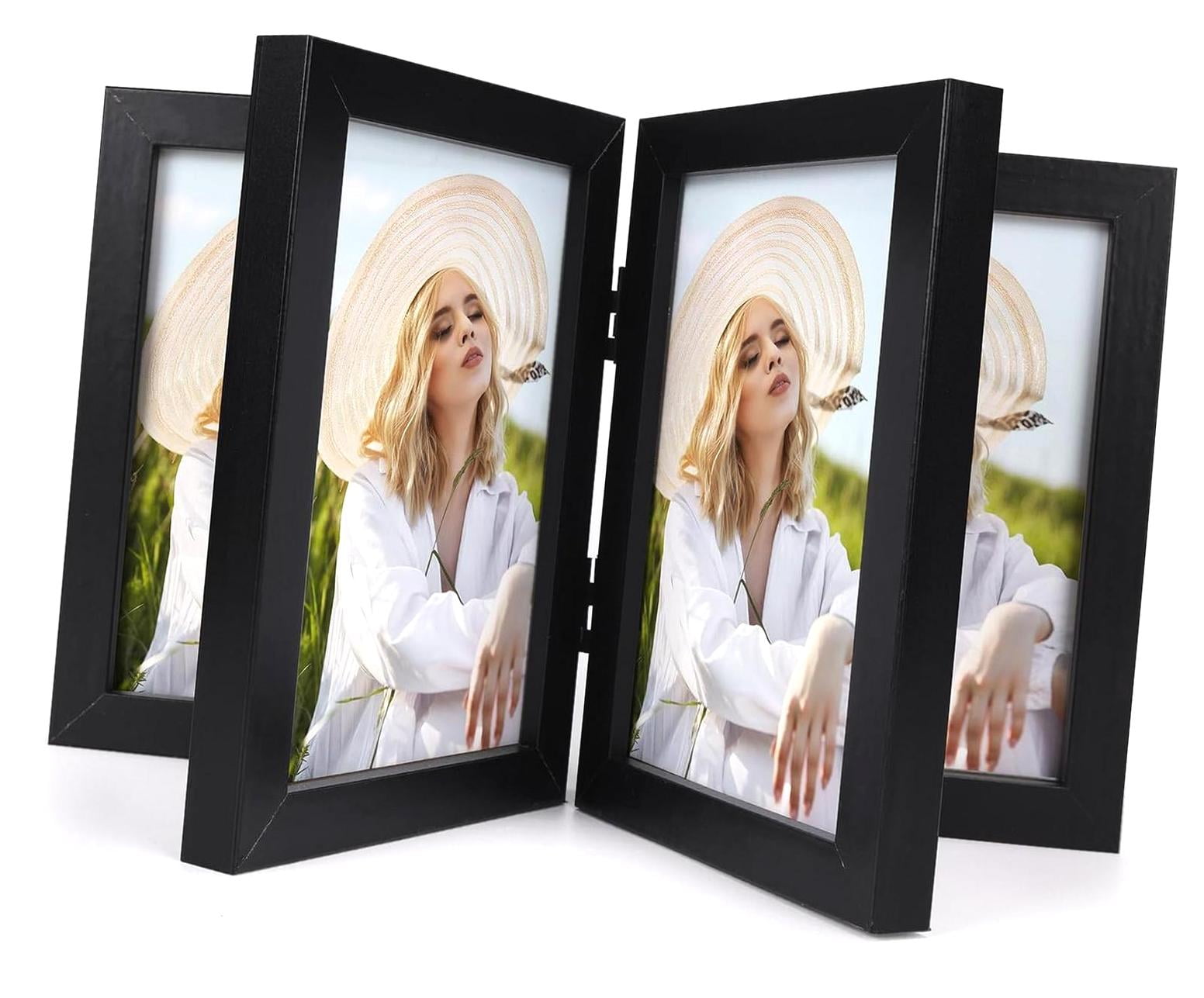 Hotbar Four Hinged 4x6 Picture Frame, Classic 8 Opening 4 by 6 Photo ...
