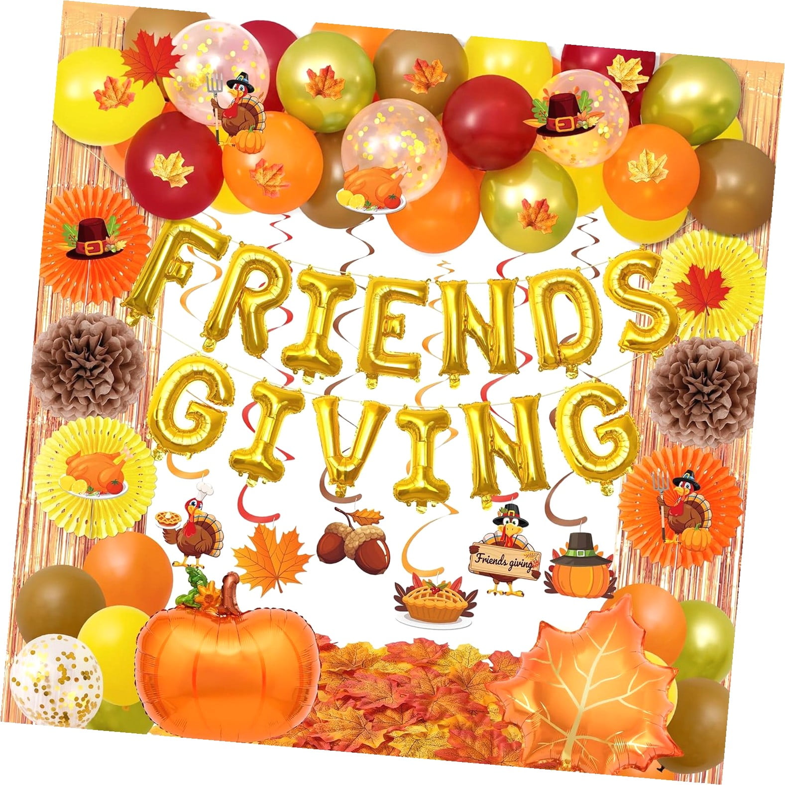 Hotbar Friendsgiving Decorations 123 Pcs Friendsgiving Party Decor with ...