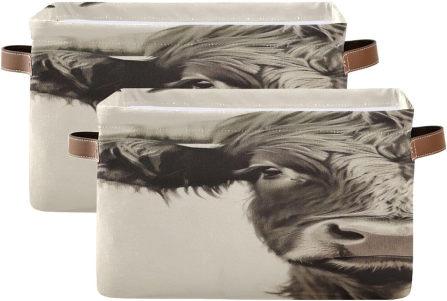 Hotbar Highland Cow Storage Basket Collapsible Waterproof Cube Storage ...