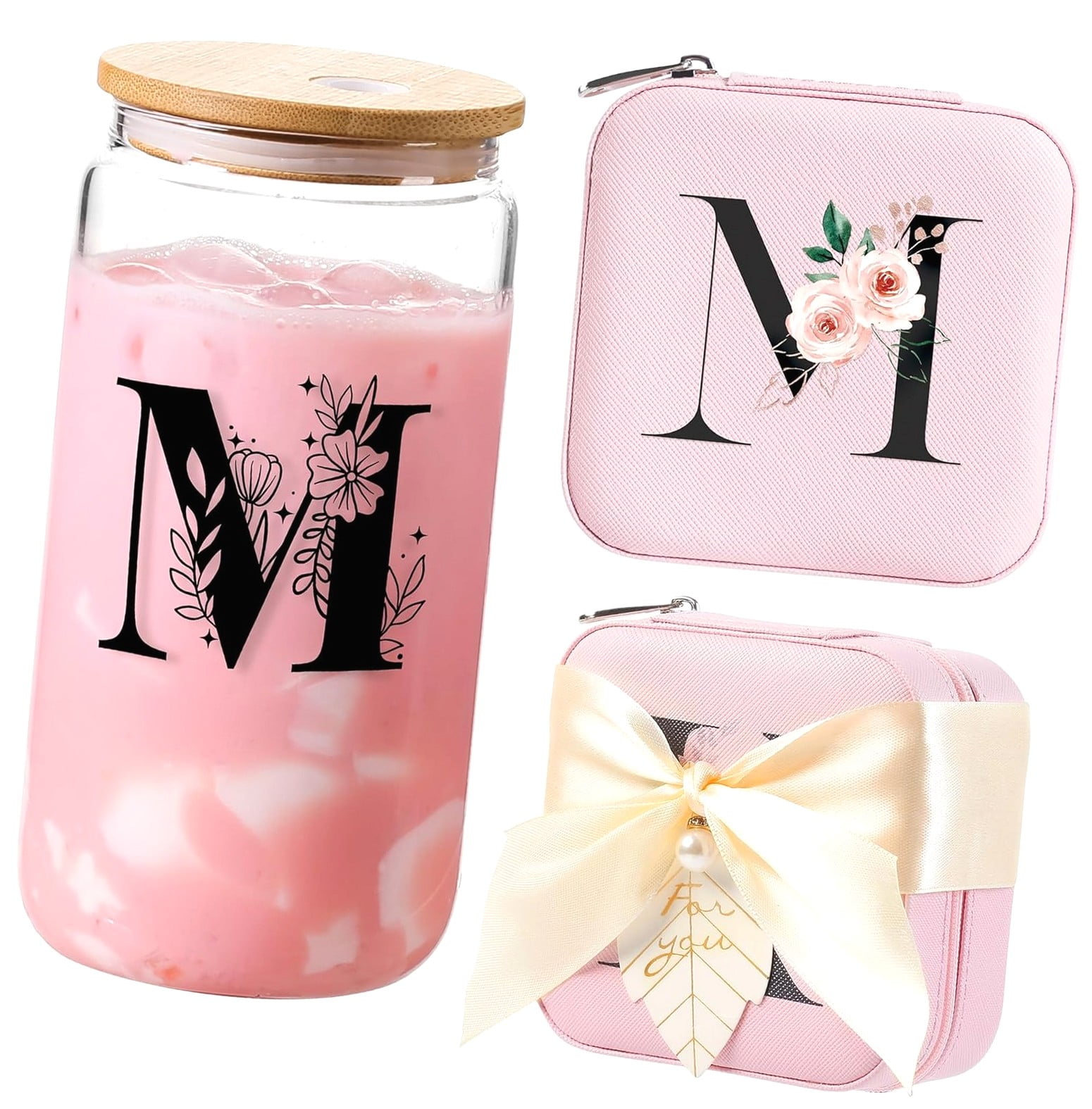 Hotbar Initial Cups with and Straws, Jewelry Case for , Jewelry Box ...