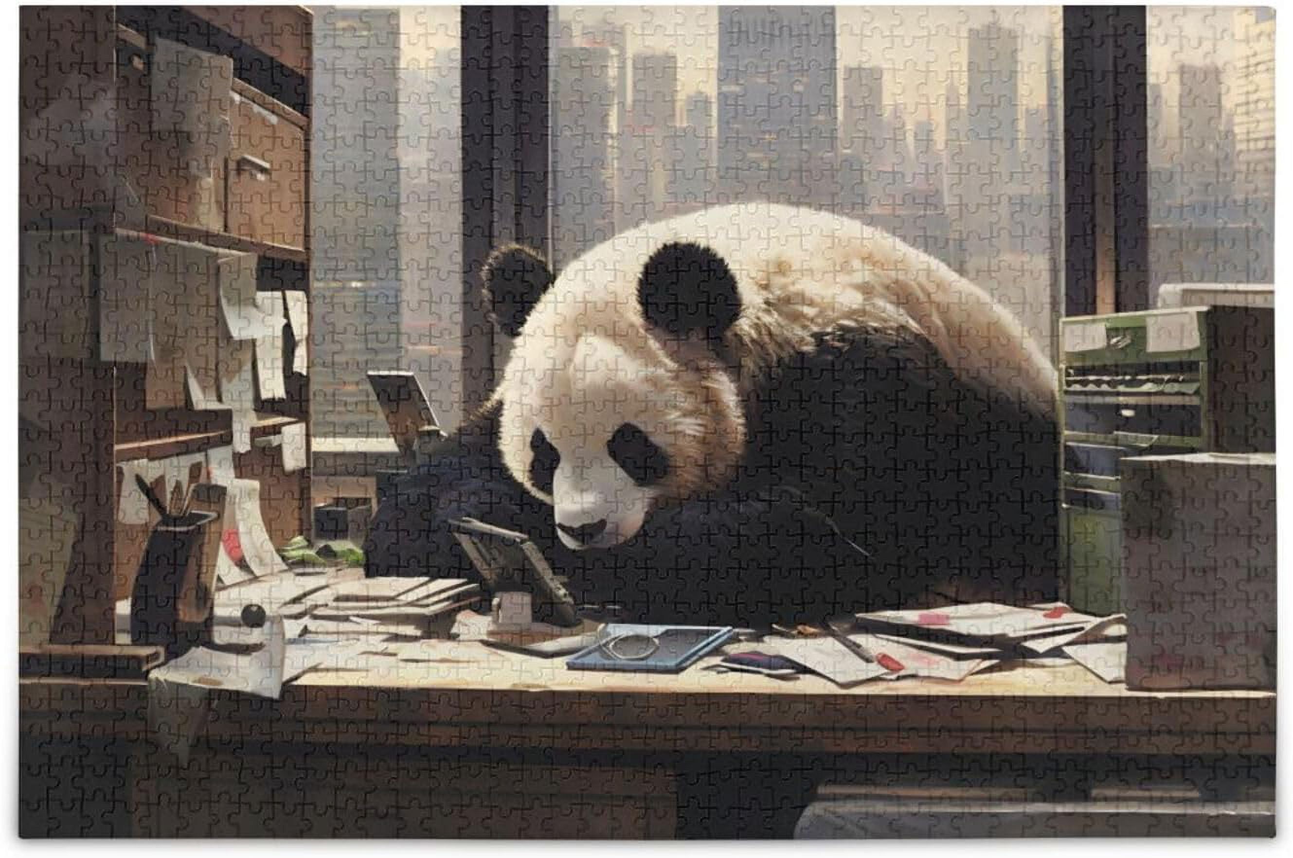 Hotbar Jigsaw Puzzle Working Panda Theme 1000 Pieces, Zigsaw Puzzles ...