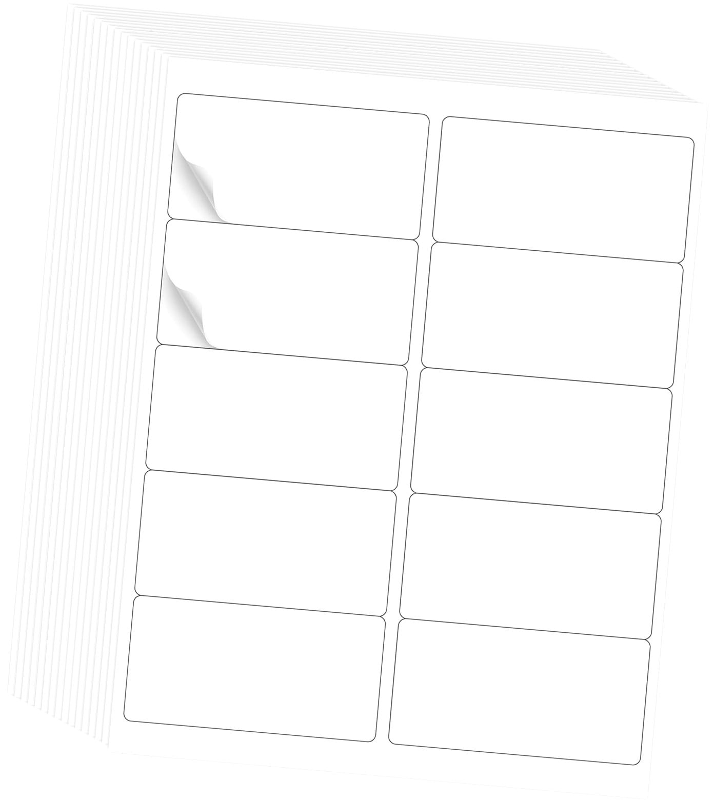 Hotbar LIKED 2" 4" Label Stickers, Printable White 10 per Pack Total ...