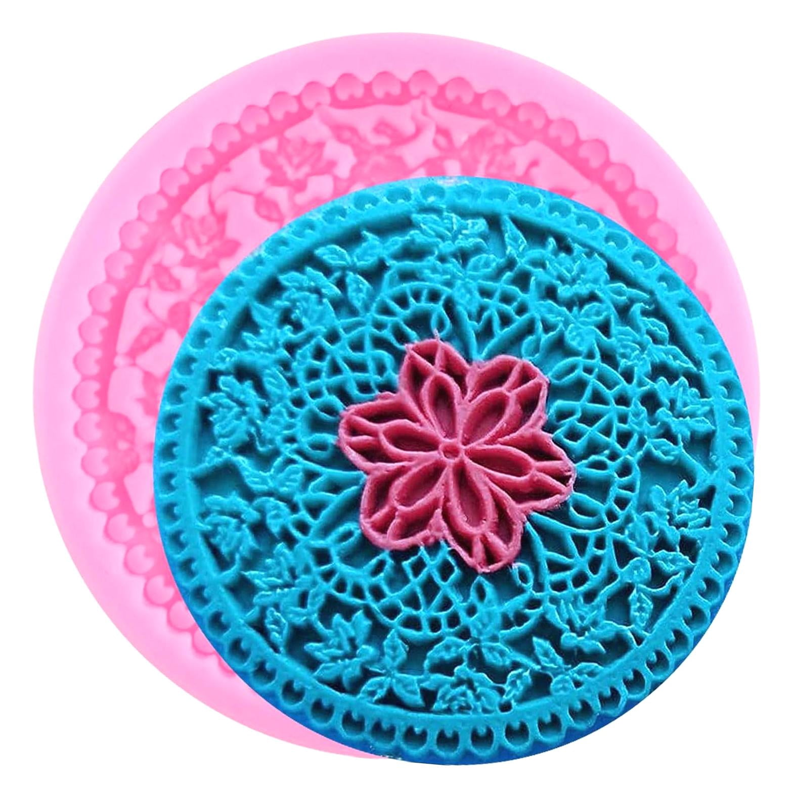 Hotbar Lace Fondant Silicone Molds for DIY Lace Chocolate Candy ...