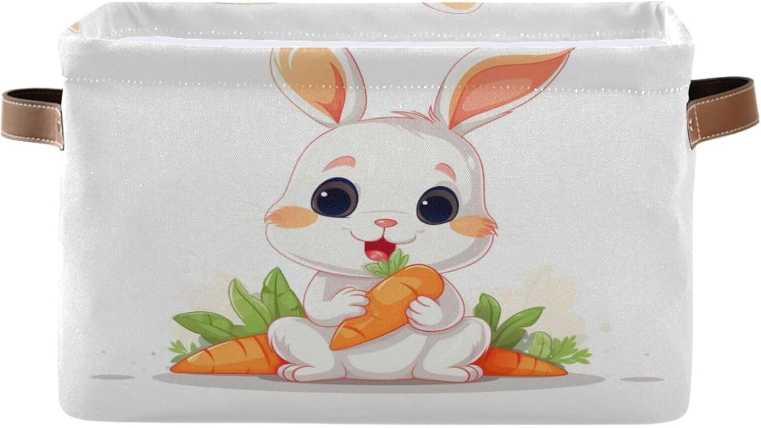Hotbar Large Storage Basket Rabbit Eat Carrots Foldable Storage Box ...