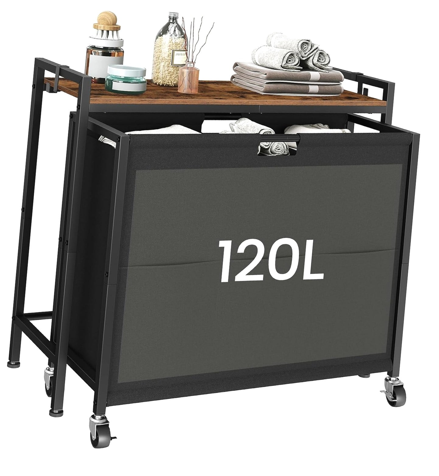 Hotbar Laundry Sorter, Laundry Hamper with Storage , Mobile 2-in-1 ...