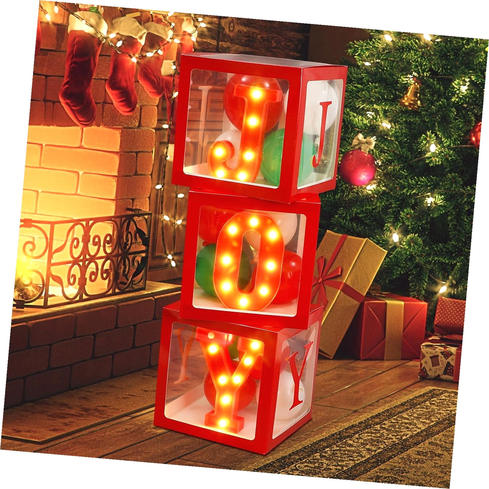 Hotbar Light Indoor 3 Large Red Joy Box with 3 7.9 Inches Marquee Light ...