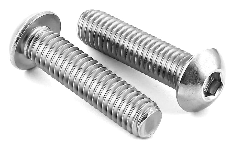 Hotbar M8-1. 40mm Button Cap Screws, Steel 18-8 (304), Fully Threaded ...