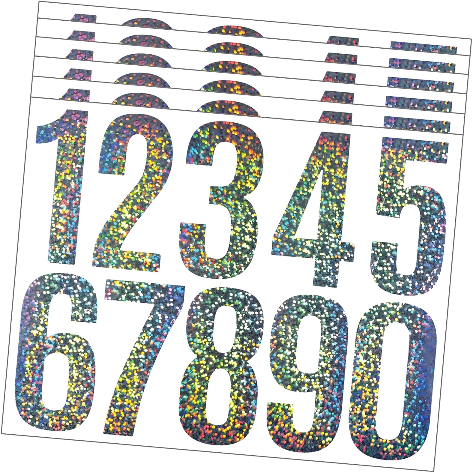 Hotbar Mailbox Numbers Stickers, 60 PCS Vinyl Number Stickers, 6 Large ...
