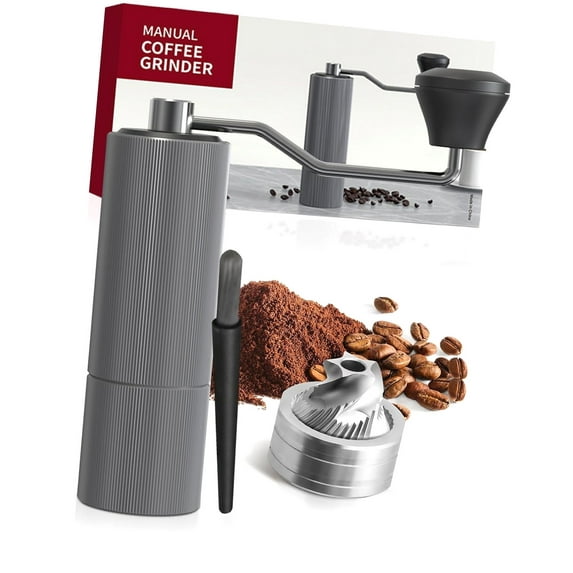 Hotbar Manual Coffee Grinder, Hand Coffee Grinder with 30 Settings, CNC 420 Steel Conical Burr ...