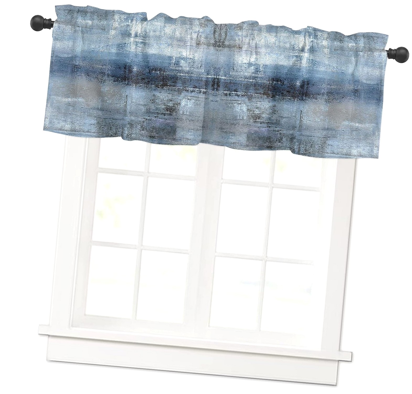 Hotbar Navy Blue Window Valances, Valances for Decor, Farmhouse Rod ...