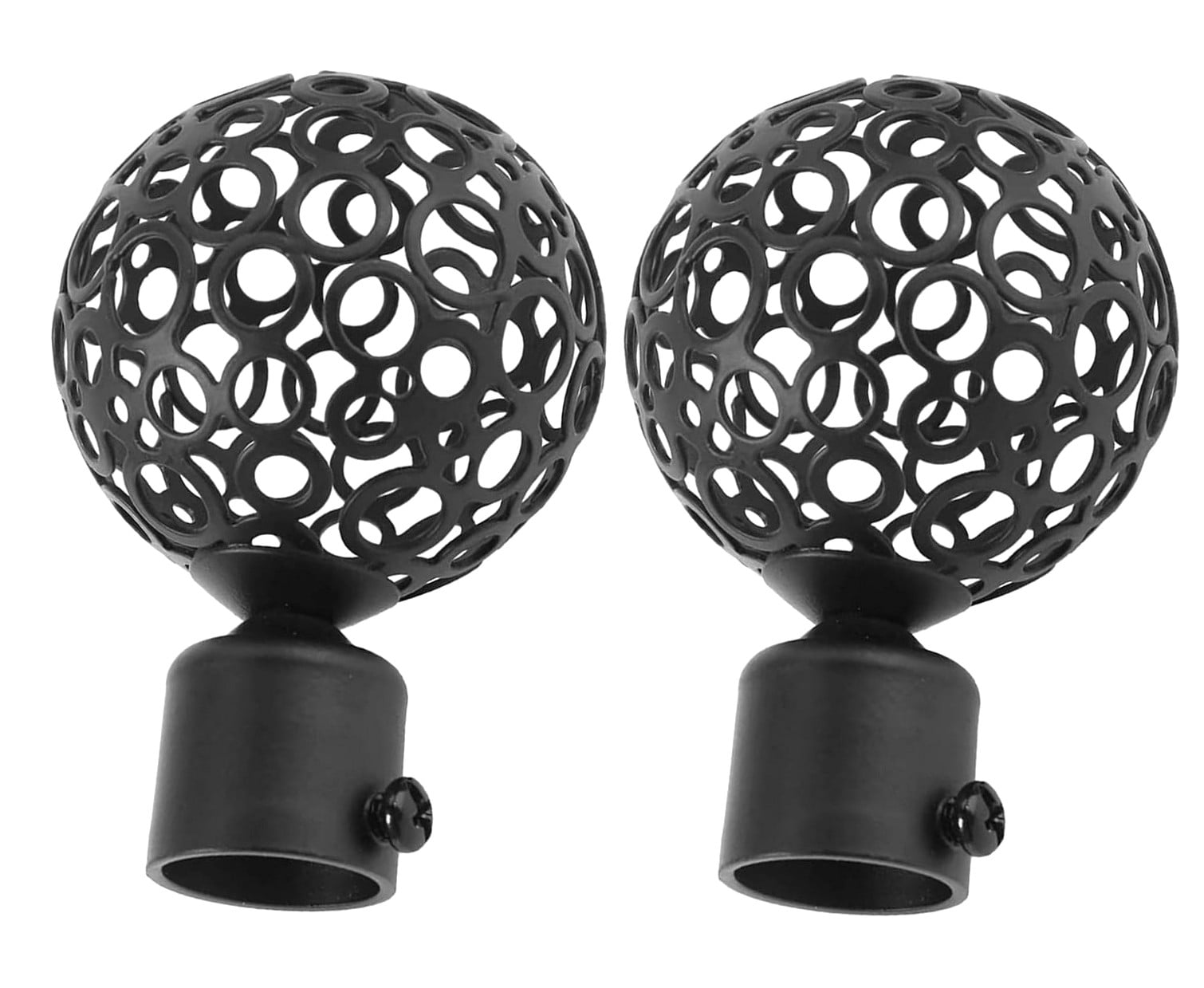 Hotbar Netted Texture Finials 2 Pack Hollow-Carved Design Rod Finials ...