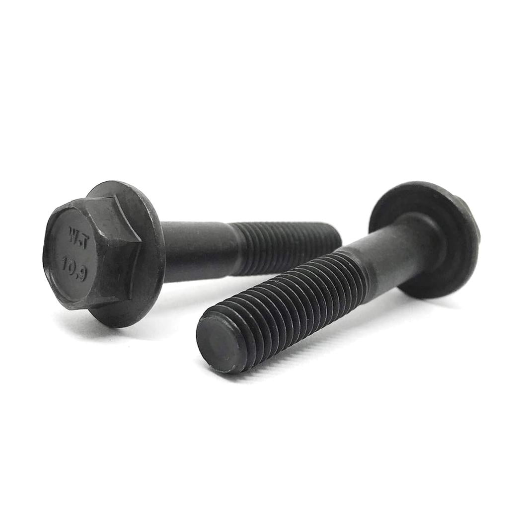 Hotbar PCS M8-1.25x50 MM Metric Hex Flange Bolts Grade 10.9 Screws Phos ...