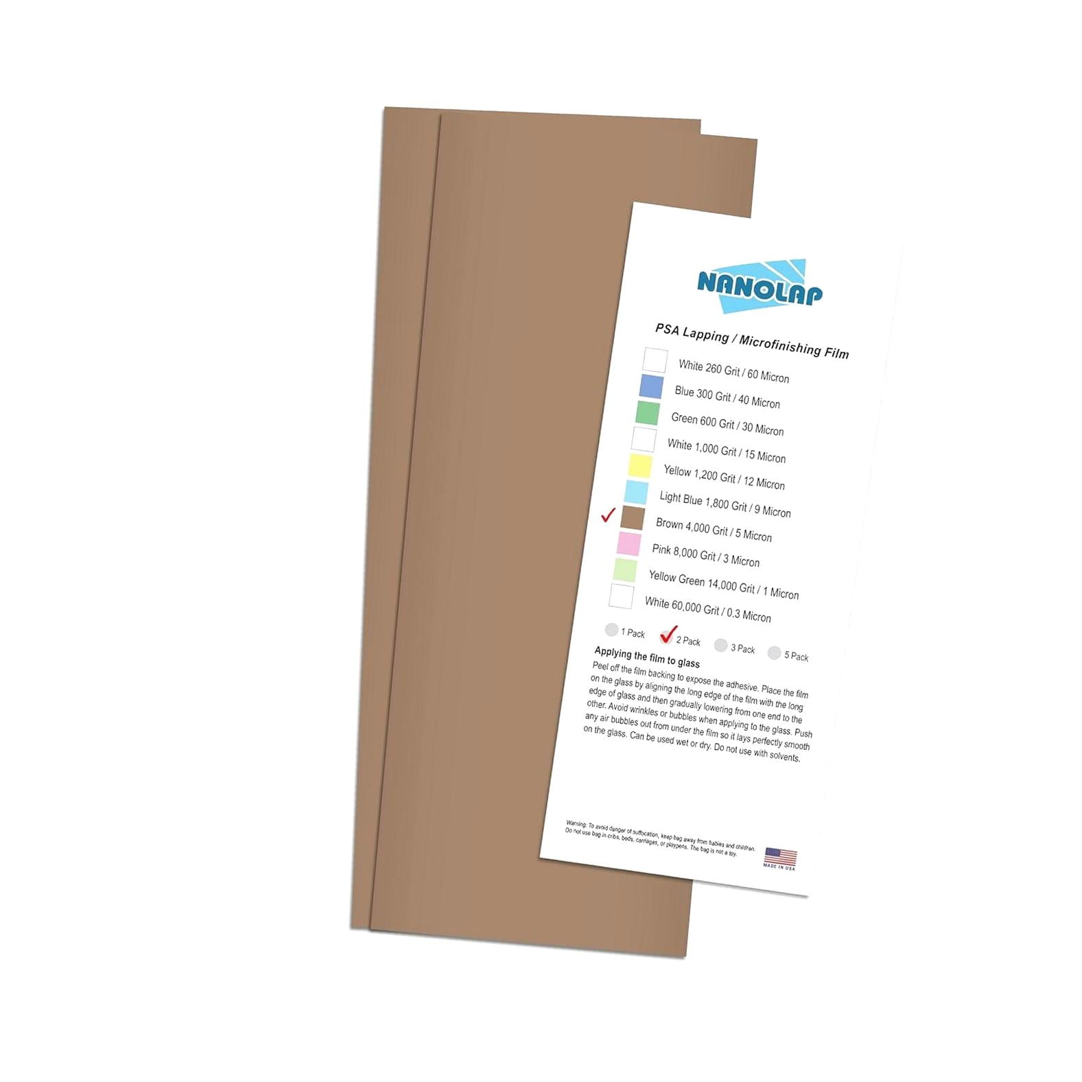 Hotbar PSA Lapping Film, 2 Sheets 5 Micron (4,000 Grit) Adhesive ...