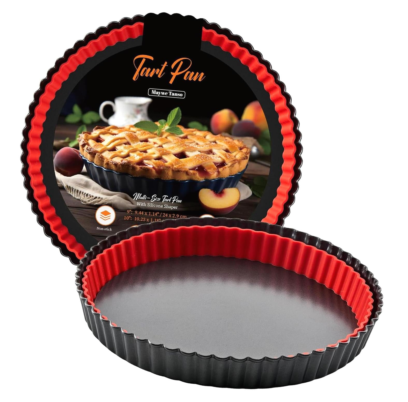 Hotbar Pan with Removable Bottom, 9 Inch and Quiche Pan, Non-stick ...
