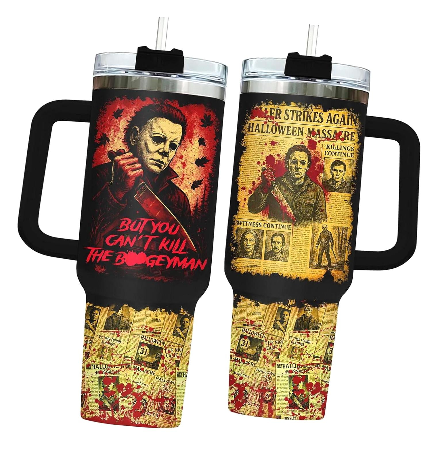 Hotbar Phantom Horror Mug – 40 oz Decorated Metal Cup with Handle ...