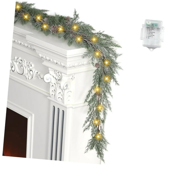 Hotbar Pine Garland Realistic, 6 FT Garlands, Christmas Garland with 30 ...