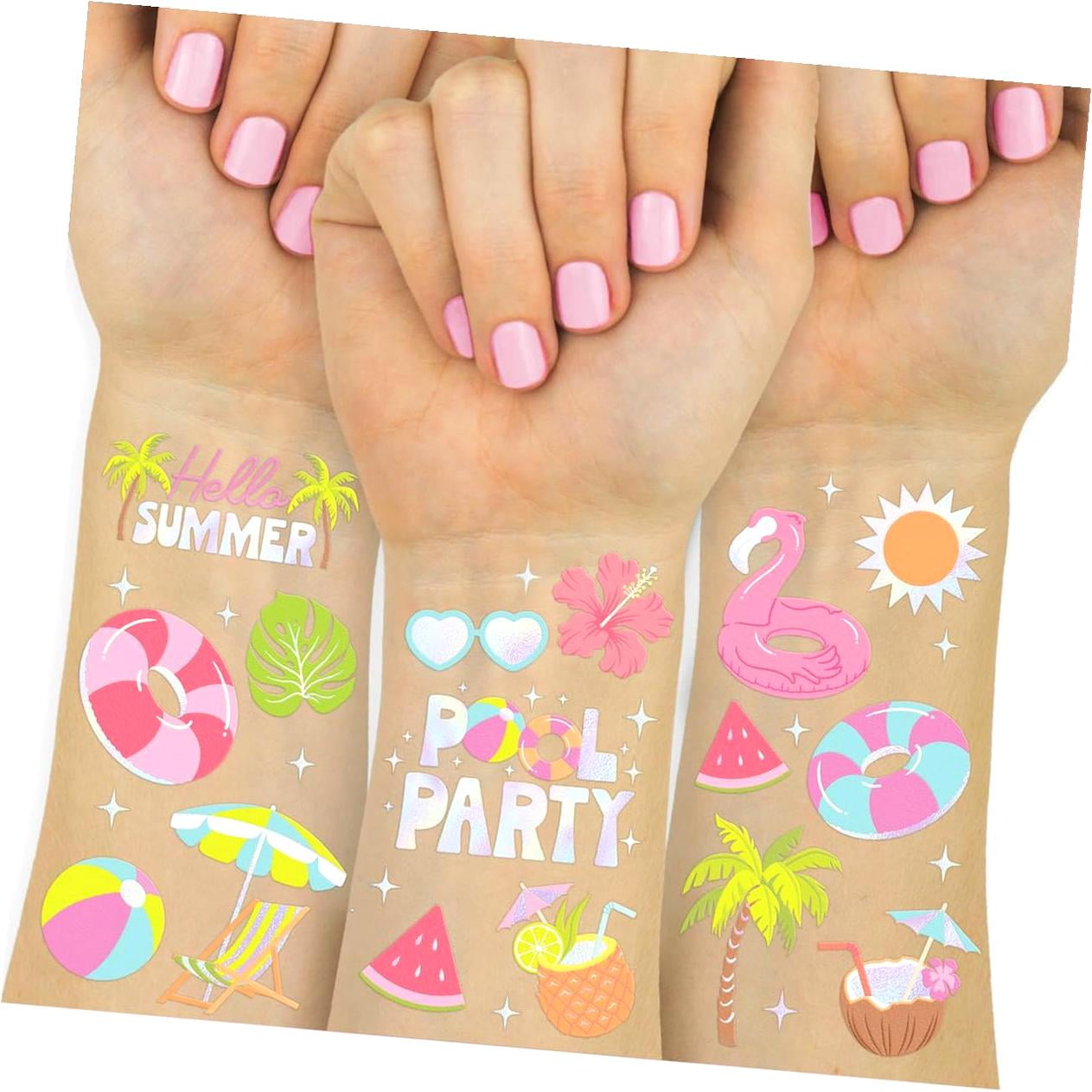 Hotbar Pool Celebration - 68 Shimmering Foil Pieces | Summer Birthday Decoration, Waterpark ...