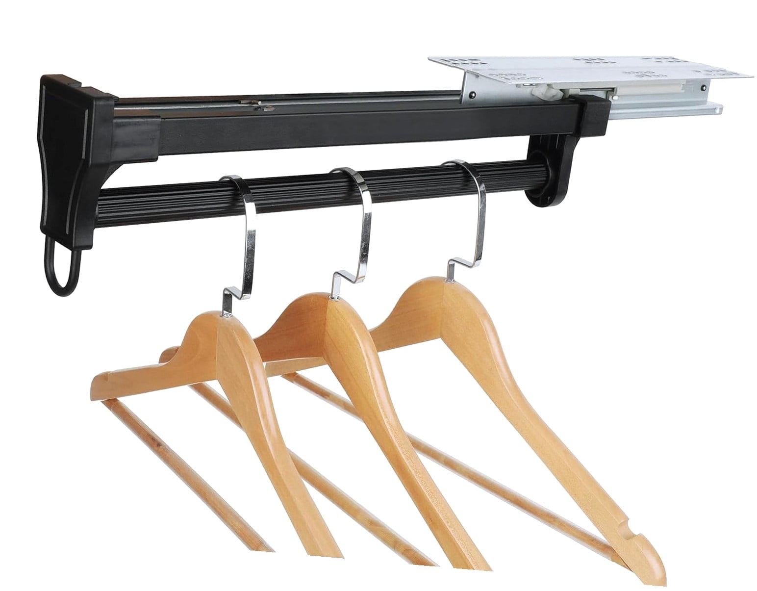 Hotbar Pull Out Clothes Hanger Rack for Closet, Closet Rod with ...