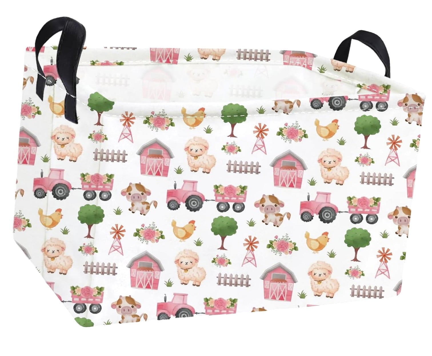 Hotbar Rectangular Baskets, Storage Basket with Handles for Girls Room ...