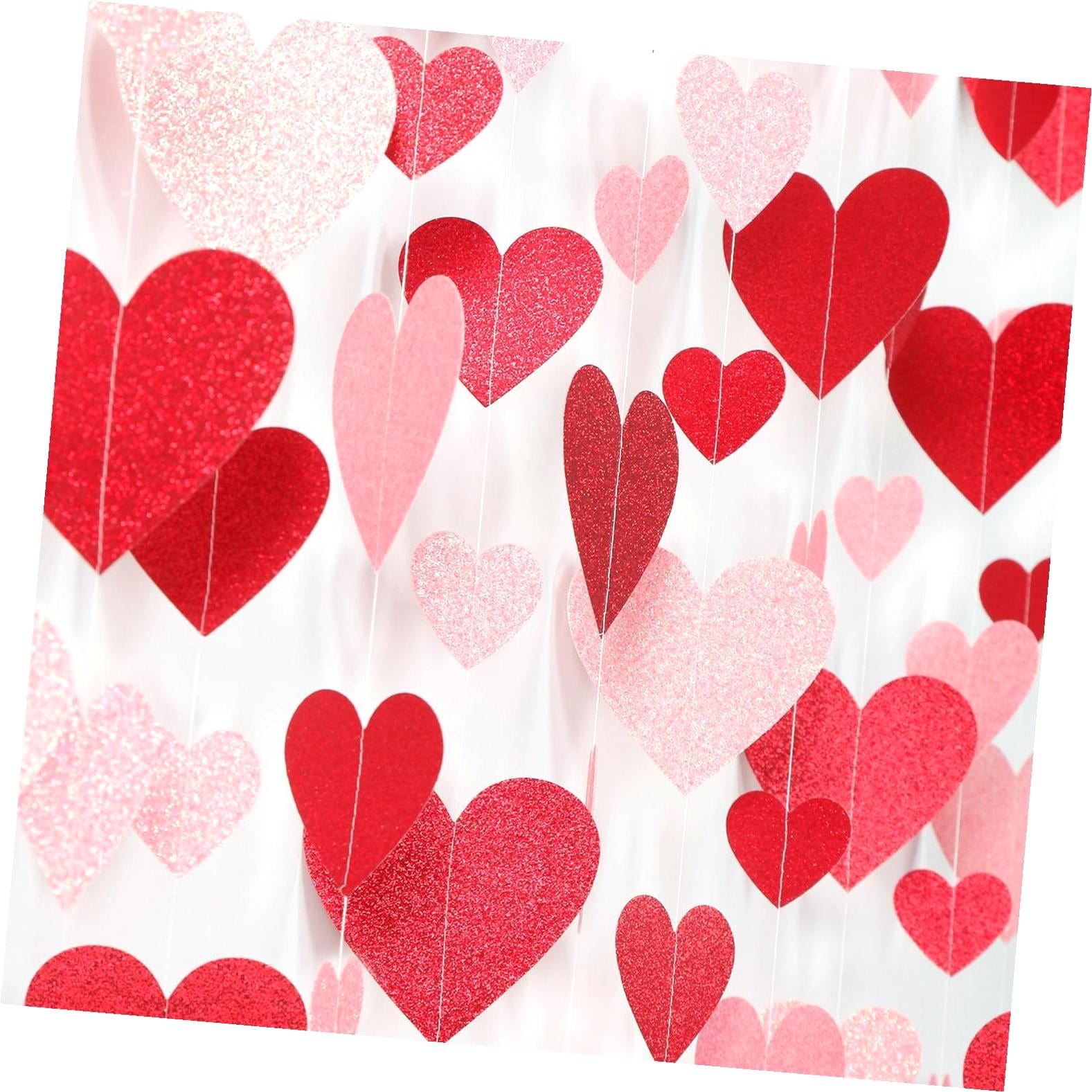 Hotbar Red Party-Decoration Heart Garland - 40ft Galentines Hanging ...