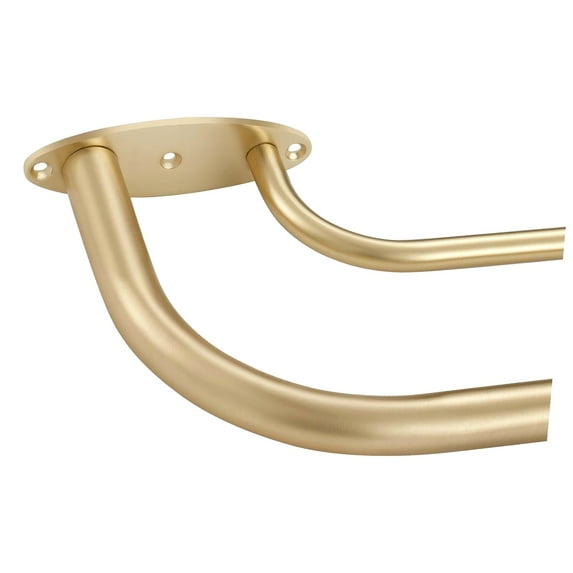 Hotbar Room Darkening Wrap Around Double Curtain Rod Set,Extendable ...