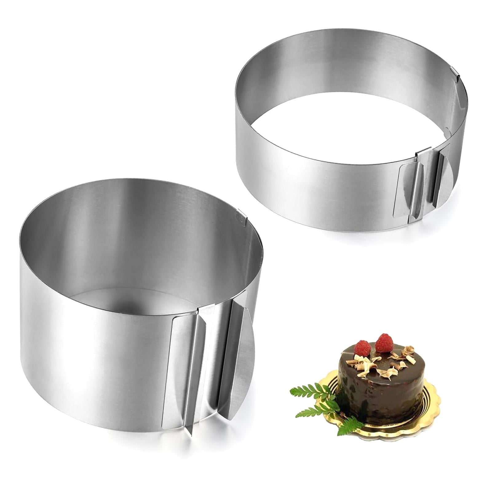 Hotbar Round Cake Pan-Cake -Adjustable 6 to12 Inches Stainless Steel ...