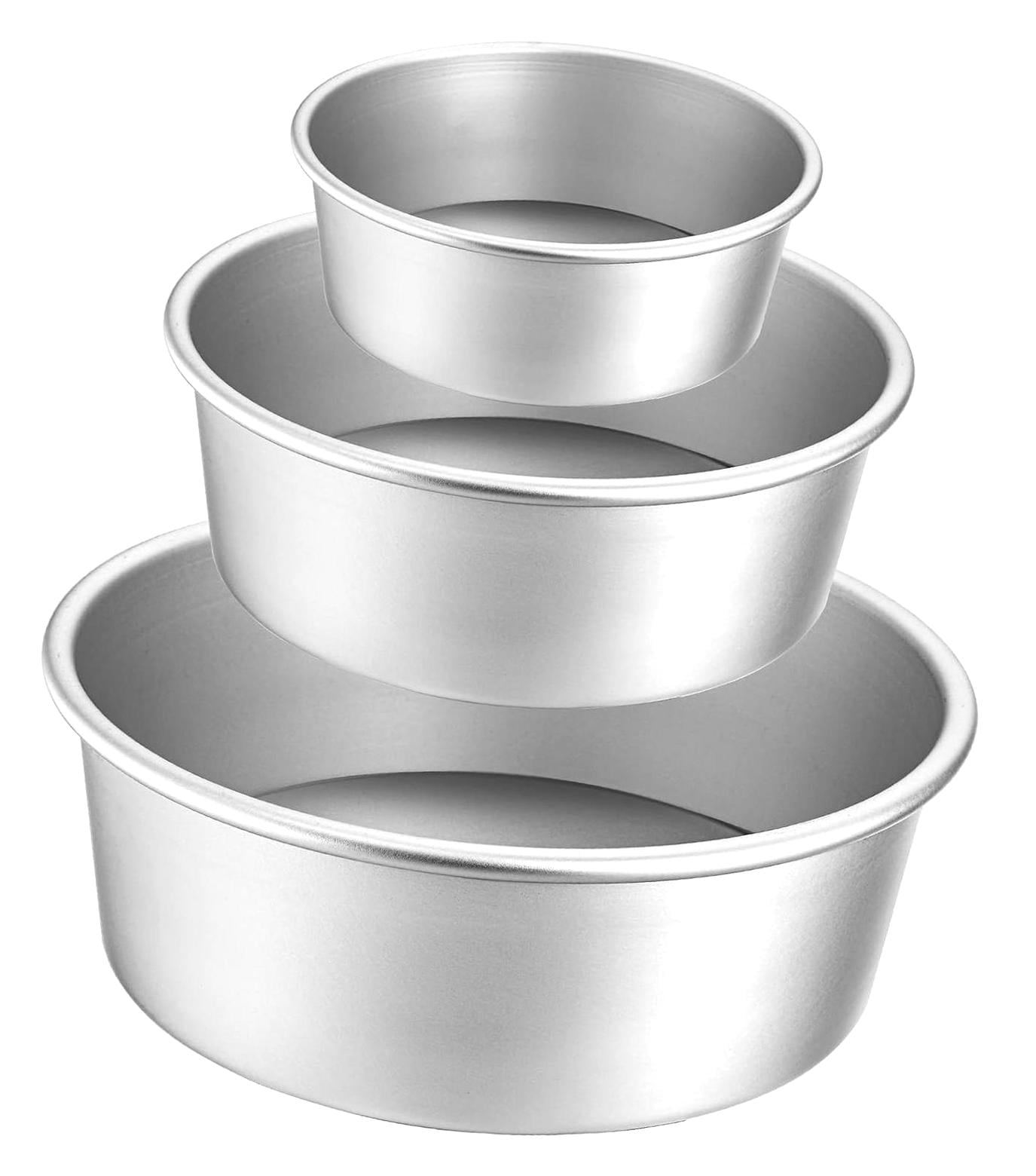 Hotbar Round Cake Pan Collection - 4" 6" 8" Aluminum Baking Pans with ...