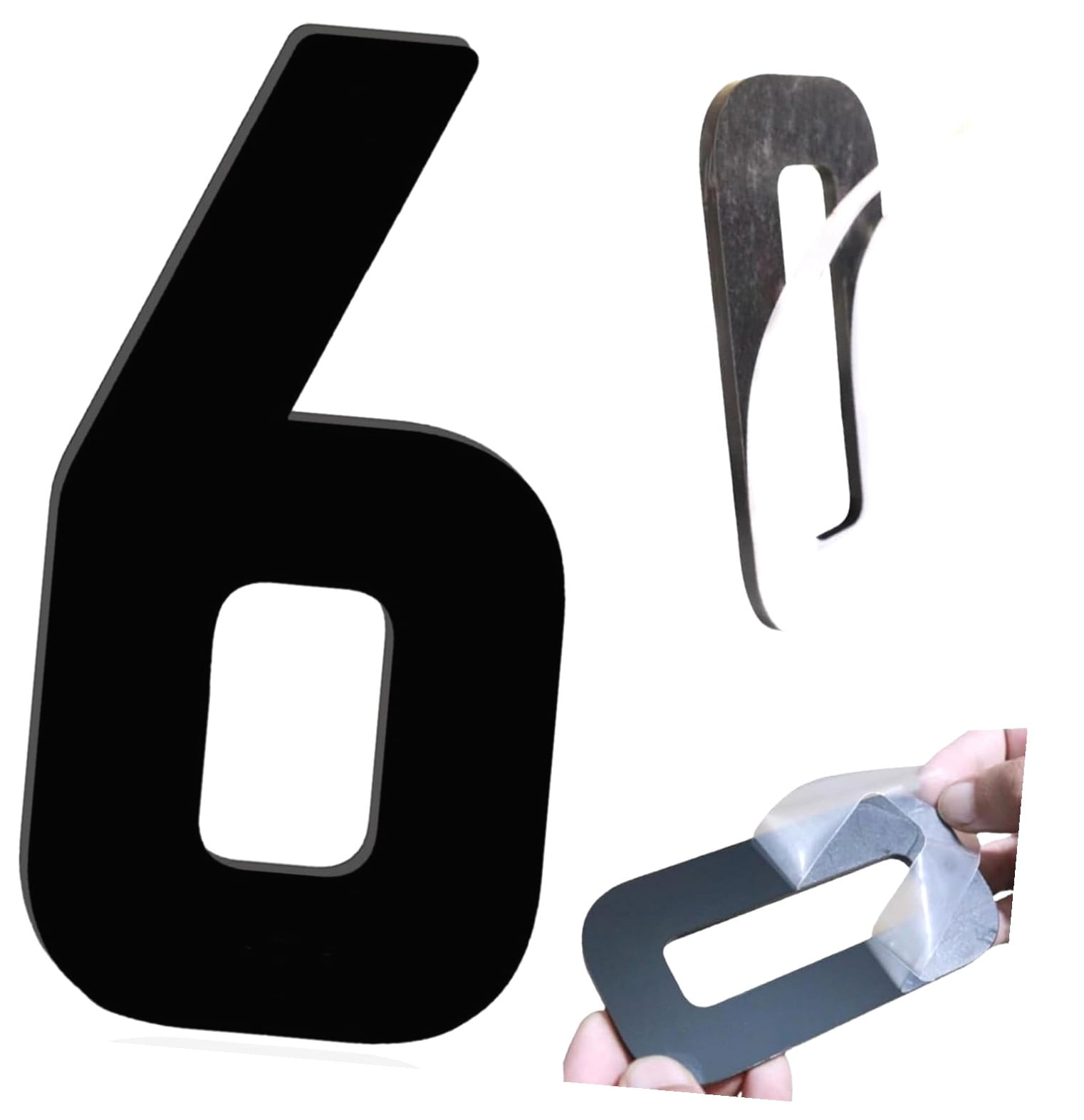 Hotbar Self-adhesive 4 Inch House Numbers, Acrylic House Address ...
