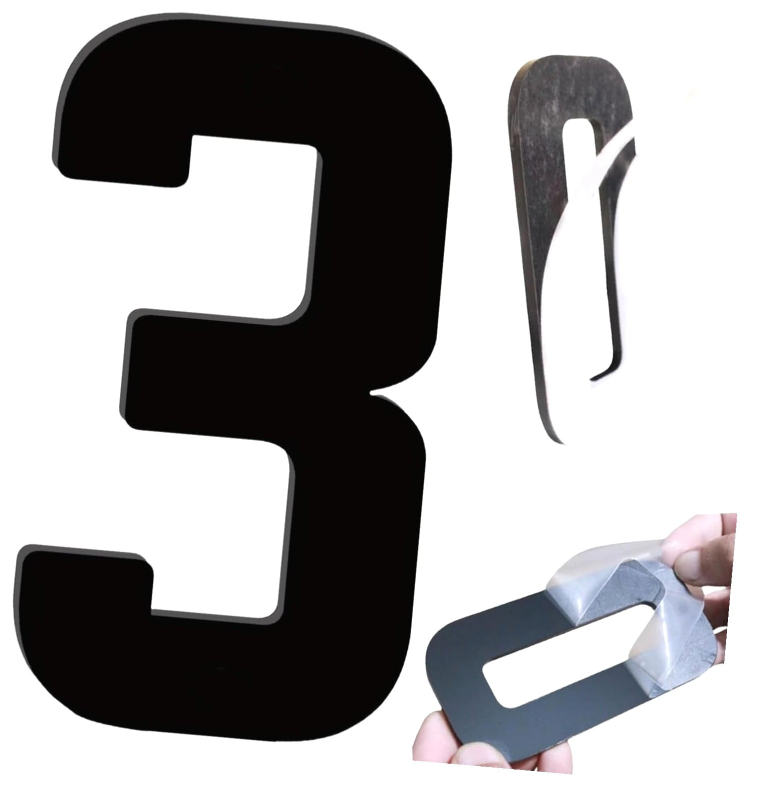 Hotbar Self-adhesive 6 Inch House Numbers, Acrylic House Address ...