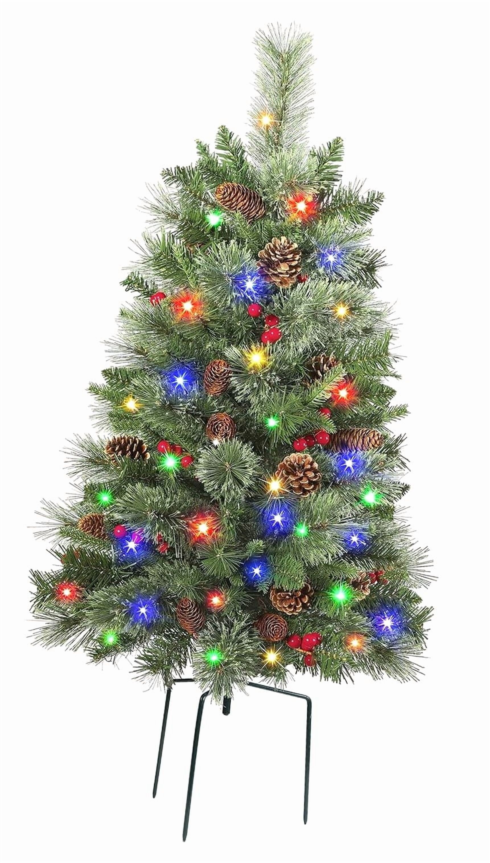 Hotbar Set of 1 24.5-Inch Pre-lit Christmas Tree with 40 Multi-Color ...