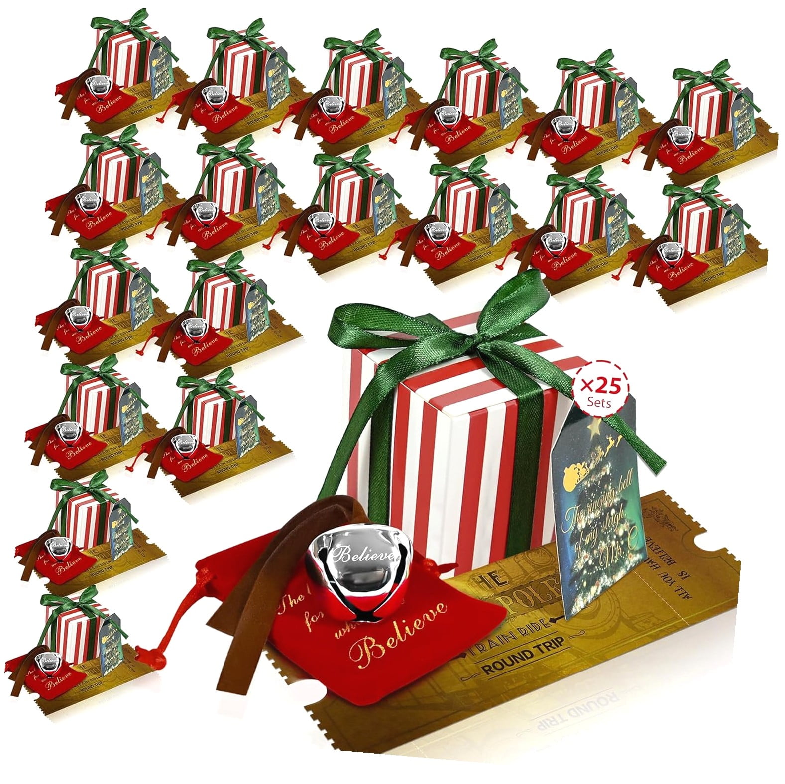 Hotbar Set Christmas Believe Bells Bulk Polar Sleigh Bells Golden Train ...