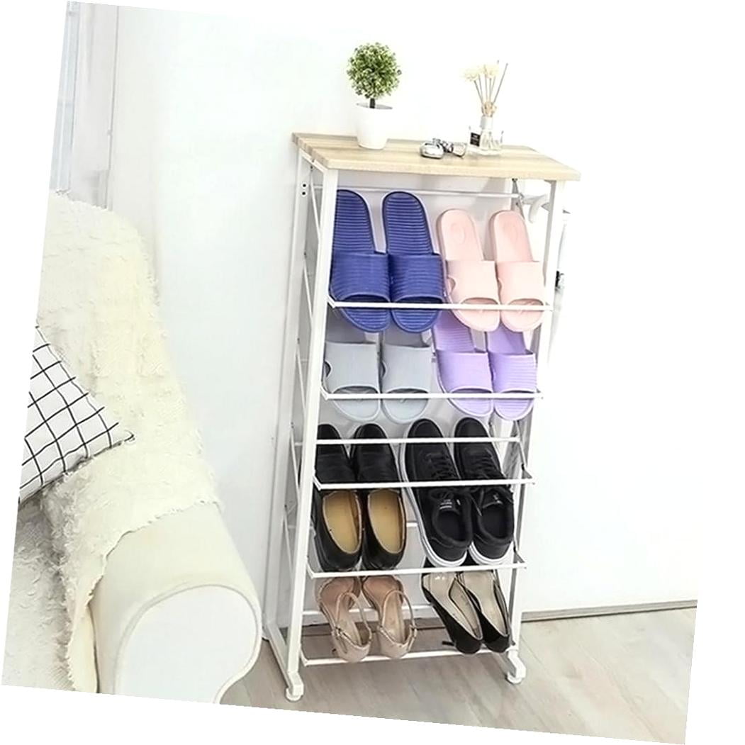 Hotbar Shoe Rack Slanted for Front Door Entryway, 5 Tier Slim 19 ...