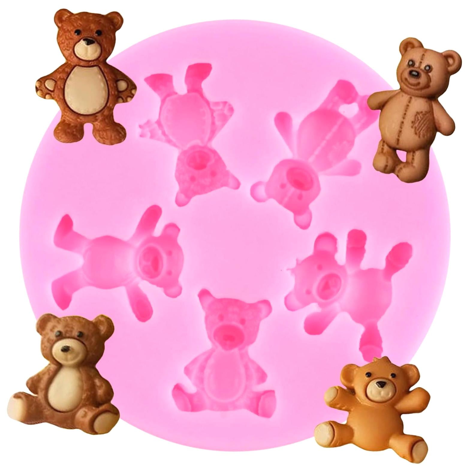 Hotbar Silicone Molds Bears Fondant For Cupcake Topper Chocolate Candy ...