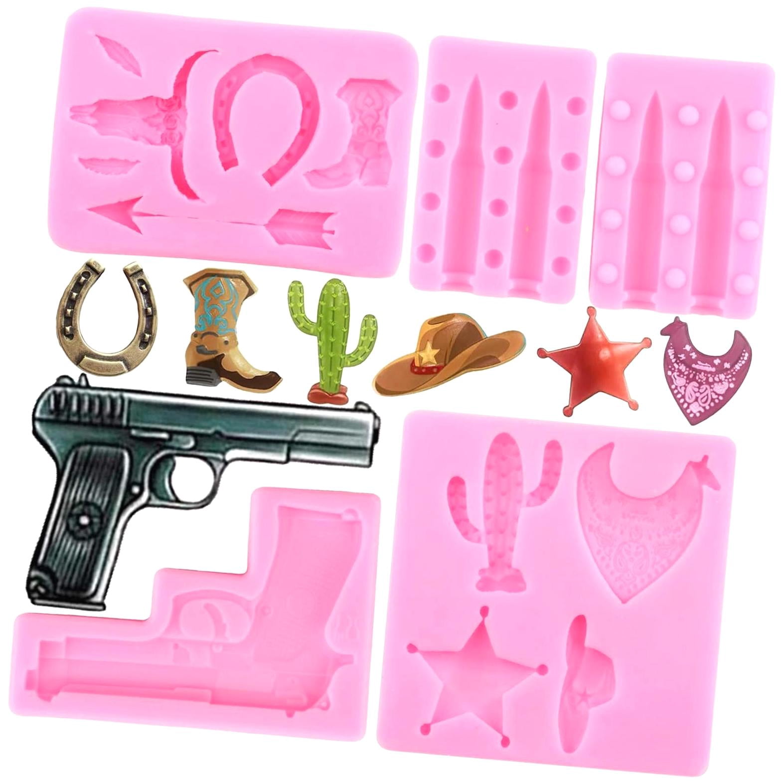 Hotbar Silicone Molds Boot Horseshoe Fondant Candy Molds Rose Chocolate ...