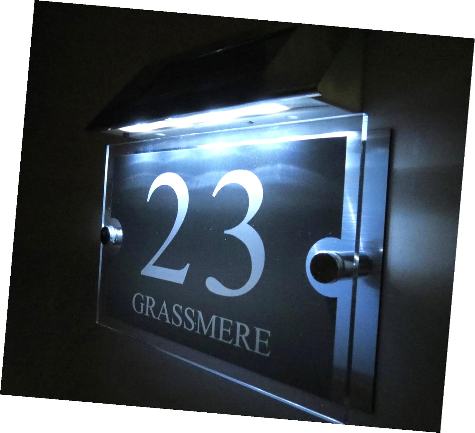 Hotbar Solar Address Sign, House Signs Plaques Numbers, Lighted Address ...