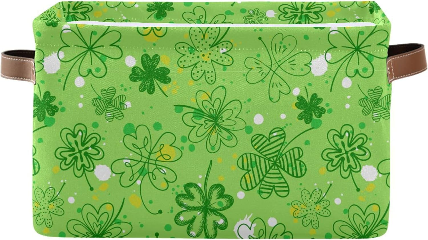 Hotbar St Patrick Day Clover Storage Basket Foldable Storage Bin ...