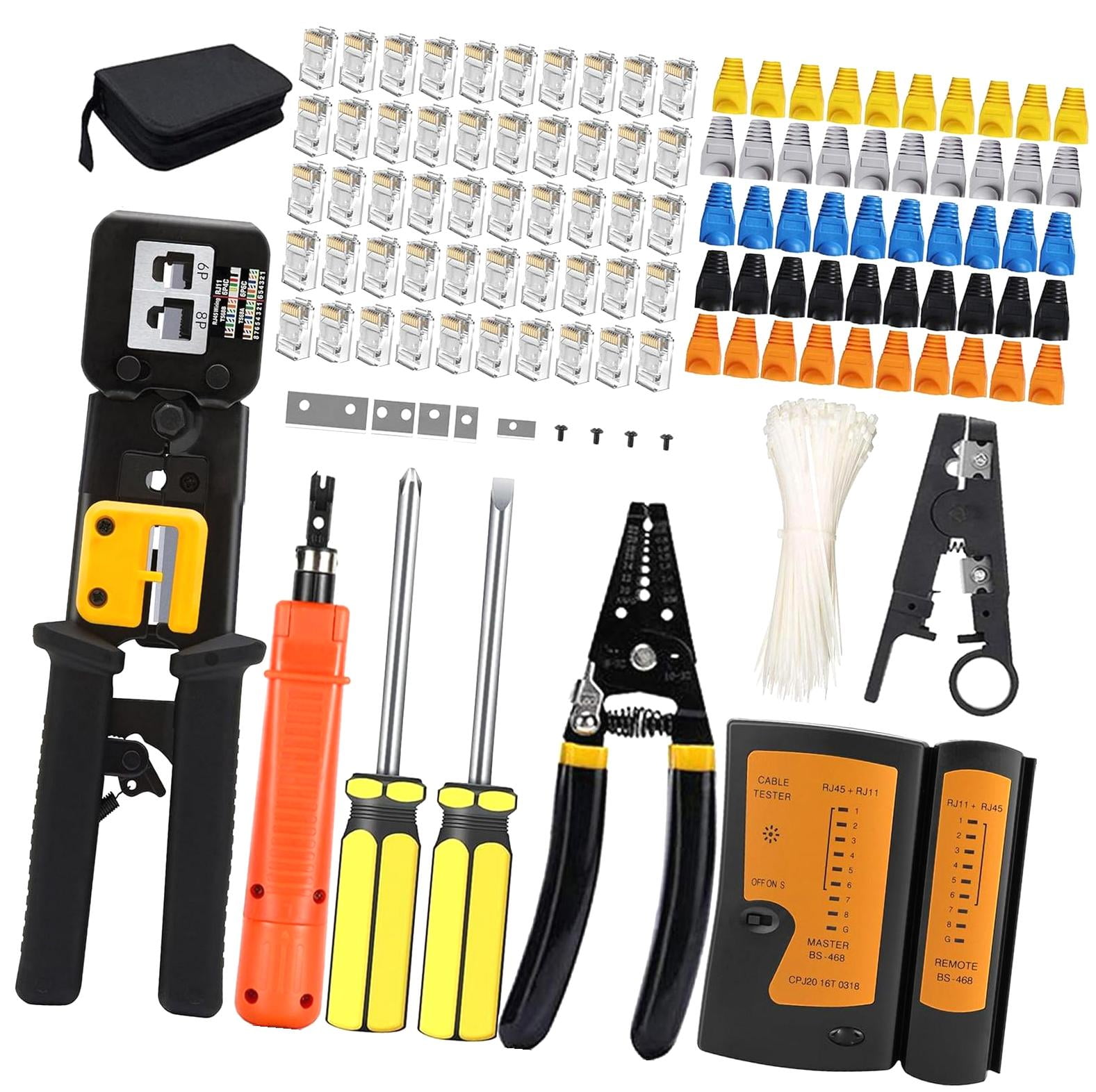 Hotbar TAIWAIN RJ45 Cable Crimping Tool Set for Cat5 Cat6, featuring a ...