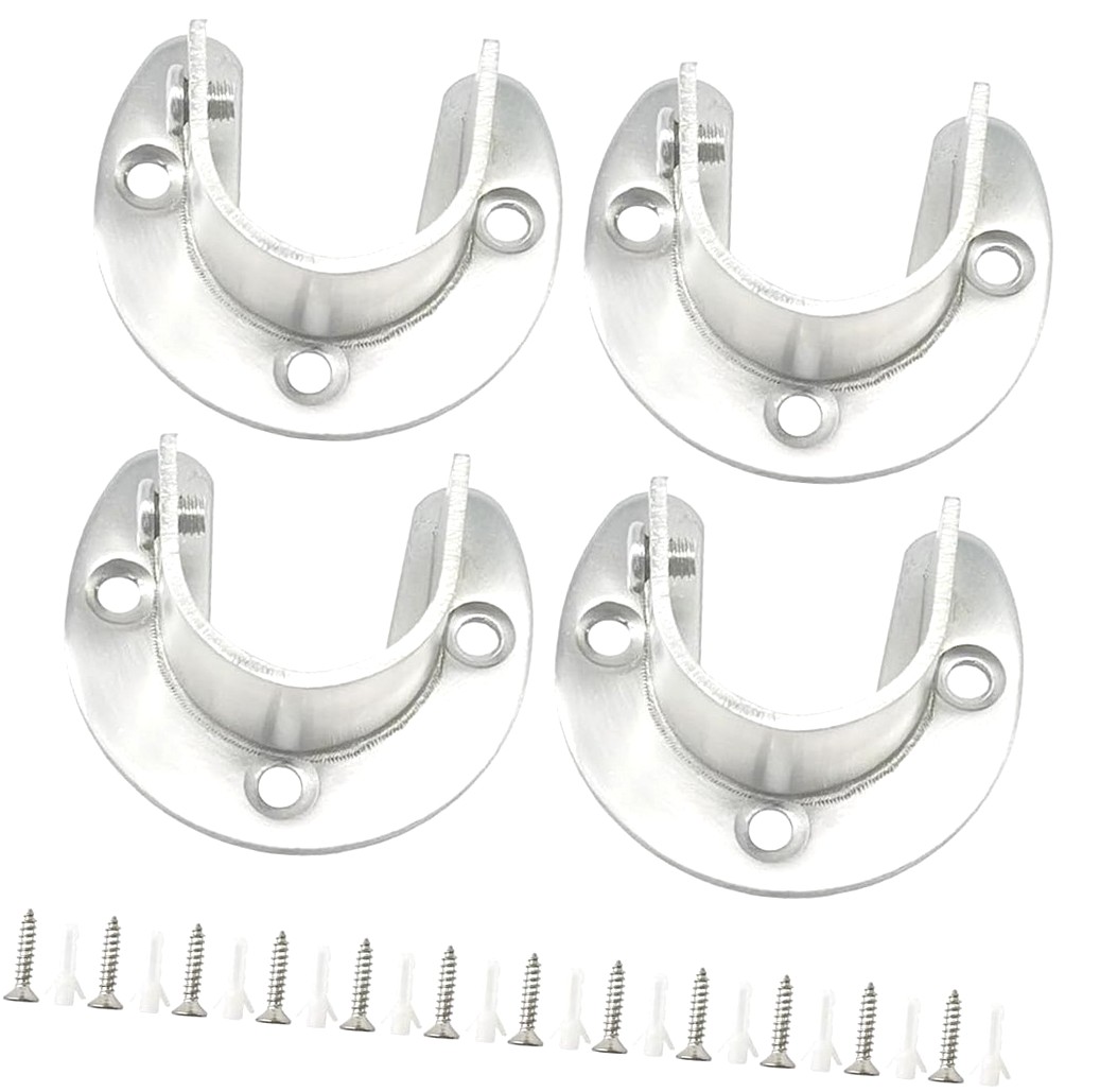 Hotbar Tension Shaped Brackets Closet Rod 32mm Curtain Pole Brackets ...