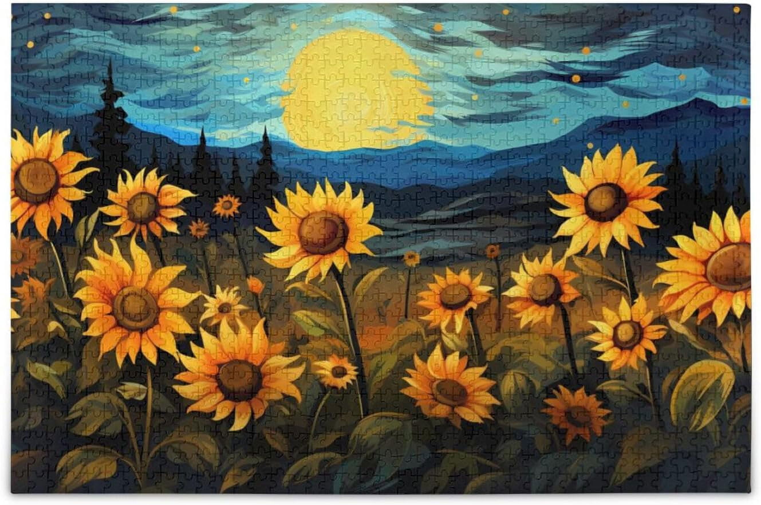 Hotbar Van Gogh Sunflower Night Jigsaw Puzzle 1000 Pieces, Zigsaw ...